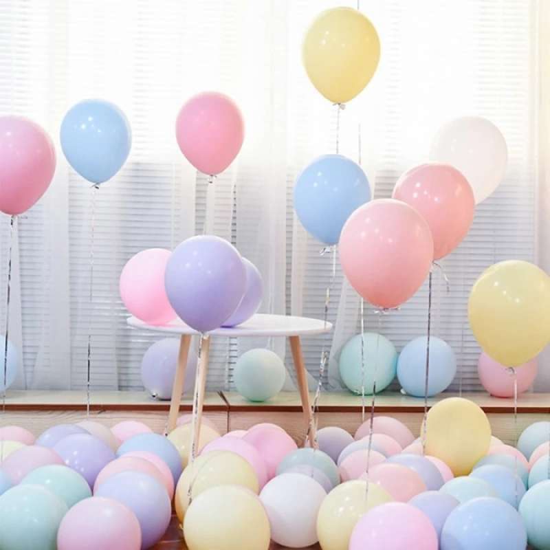 Jual Balon Latex Macaron / Balon Macaron Warna Pastel 12iich Per Pack ...