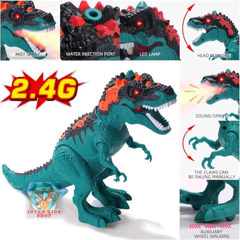 Jual Mainan Anak Remote Control Robot Dinosaurus T-rex 2.4 Ghz Ancient ...