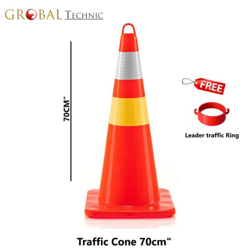 Jual Traffic Cone 70cm / Kerucut Lalu Linta 70cm Bahan Rubber - Putih-putih Di Seller Raindrop ...
