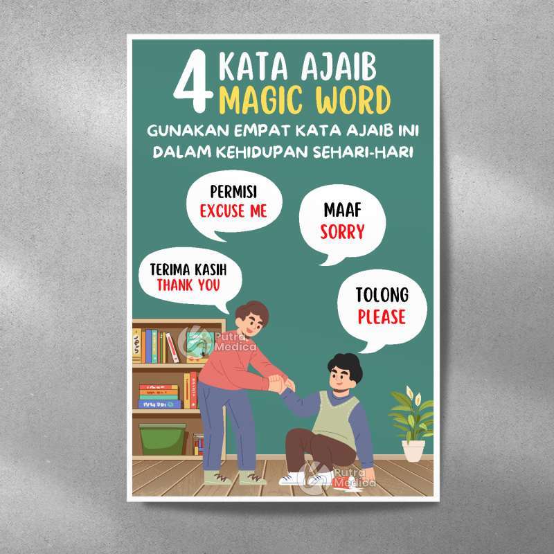 Jual Poster 4 Kata Ajaib A3+ / Magic Word Terima Kasih Permisi Maaf ... Jual Poster 4 Kata Ajaib A3+ / Magic Word Terima Kasih Permisi Maaf ...