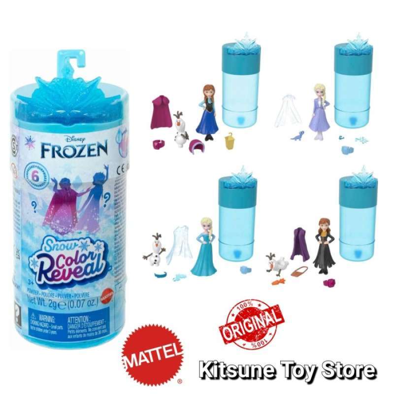 Promo Disney Frozen Snow Color Reveal 6 Surprises Original Mattel ...