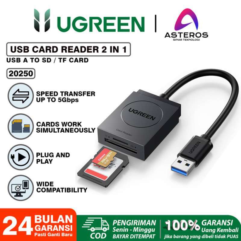 Jual Card Reader 4 In 1 Sd/tf/ms/cf Usb 3.0 & Usb Type C Ugreen All In ...