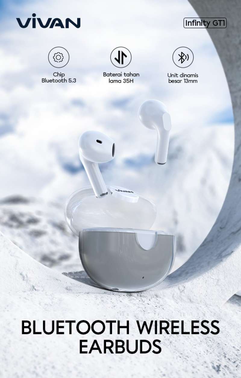 Promo Vivan Headset Earbuds Tws Infinity Gt1 Bluetooth 5.3 Waterproof ...