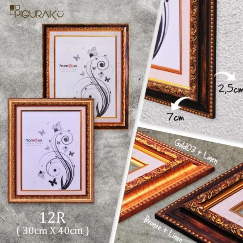 Promo 12r (30x40) Pigura Bingkai Foto - Frame Ukir - Frame + Linen ...