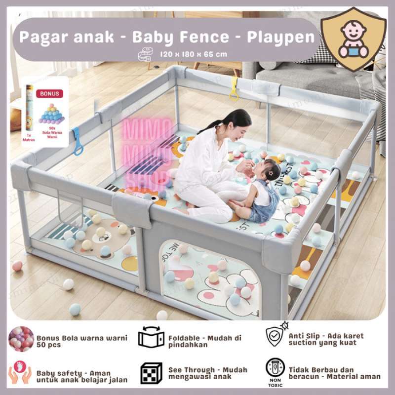 Promo Pagar Bayi Anak / Kolam Tempat Bermain Mandi Bola - Playpen ...