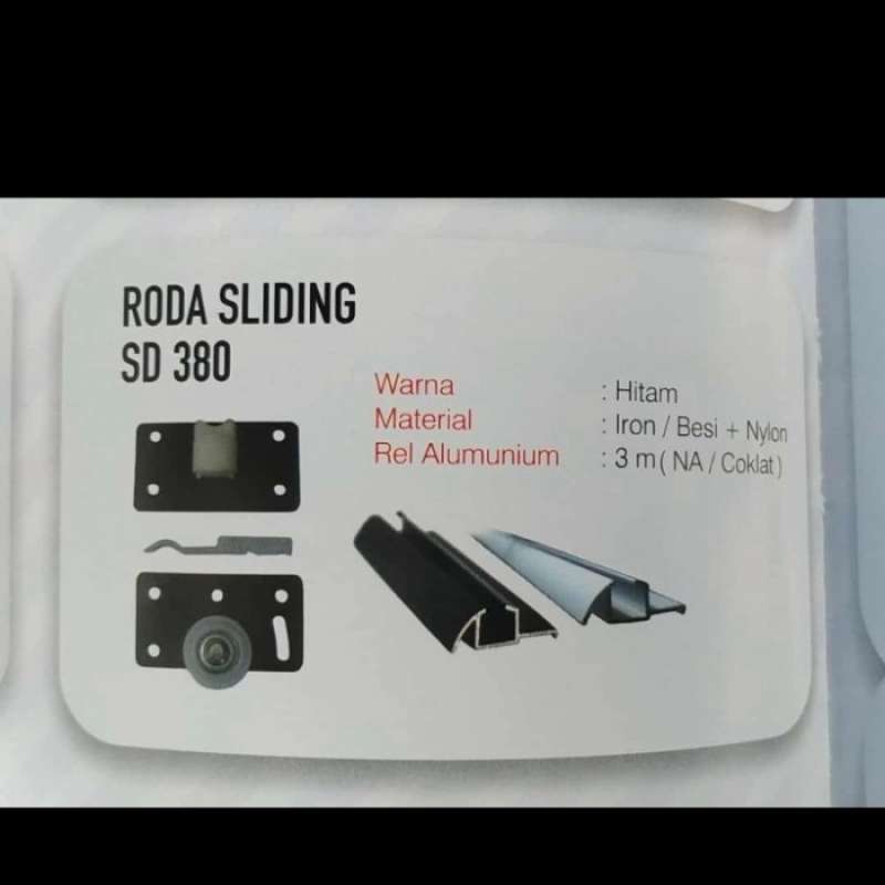 Promo Paket Lengkap Roda+rel Timbul 380 Pintu Lemari Sliding/geser (1,5 ...