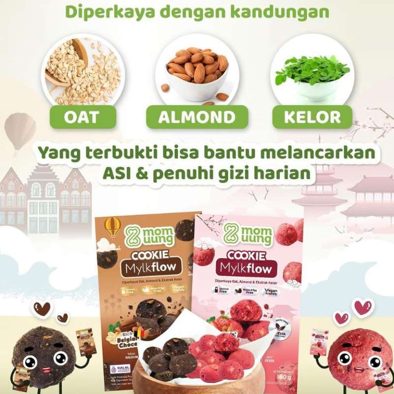 Jual Glam - Mom Uung Asi Booster Cookie Mylkflow - Belgian Choco ...