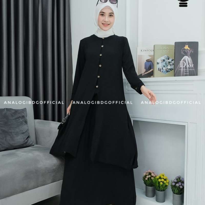 Jual Analogi - One Set Rok Crinkle Airflow Muslimah Atasan Dan Rok ...