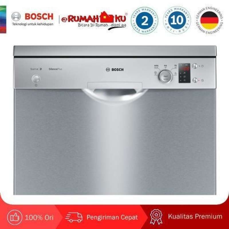 Promo Bosch Free-standing Dishwasher 60cm Sms25ai00v Seri 2 Silver Inox ...