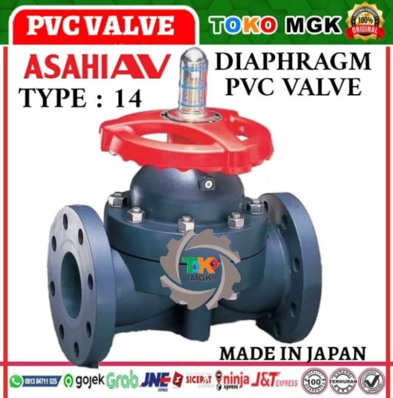 Promo Asahi Diaphragm Valve Pvc/epdm 1 Inch Type 14 Flange Jis10k ...
