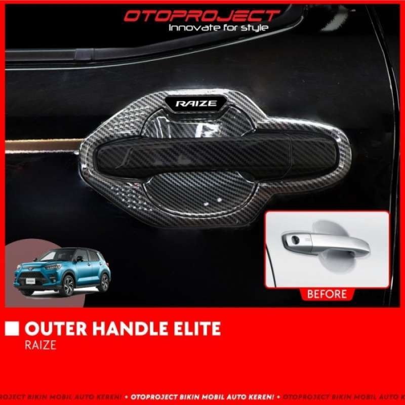 Promo Outer Handle Mobil Raize Model Elite Carbon Matte Black Chrome ...