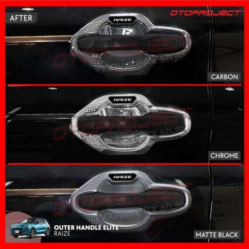 Promo Outer Handle Mobil Raize Model Elite Carbon Matte Black Chrome ...