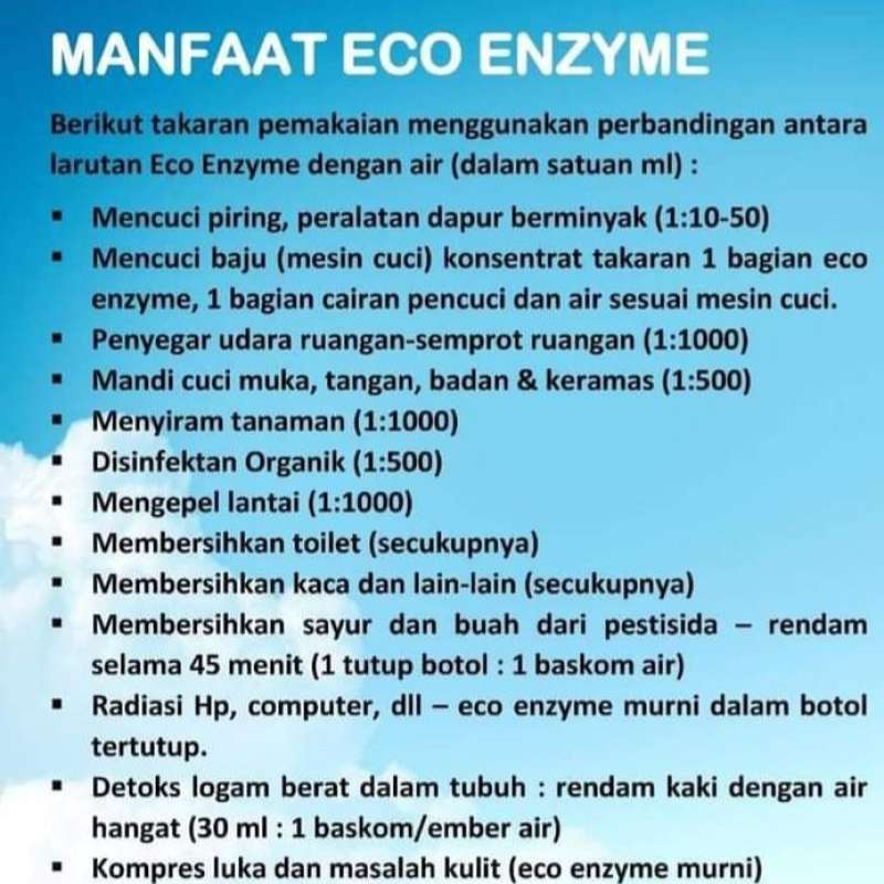 Jual Eco Enzyme / Pupuk Organik Cair / Cairan Ajaib Serbaguna 1 Liter ...