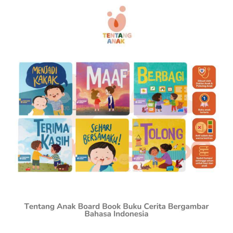 Promo Ori Tentang Anak Board Book Buku Cerita Anak Bergambar Bahasa Indonesia Diskon 26% Di ...