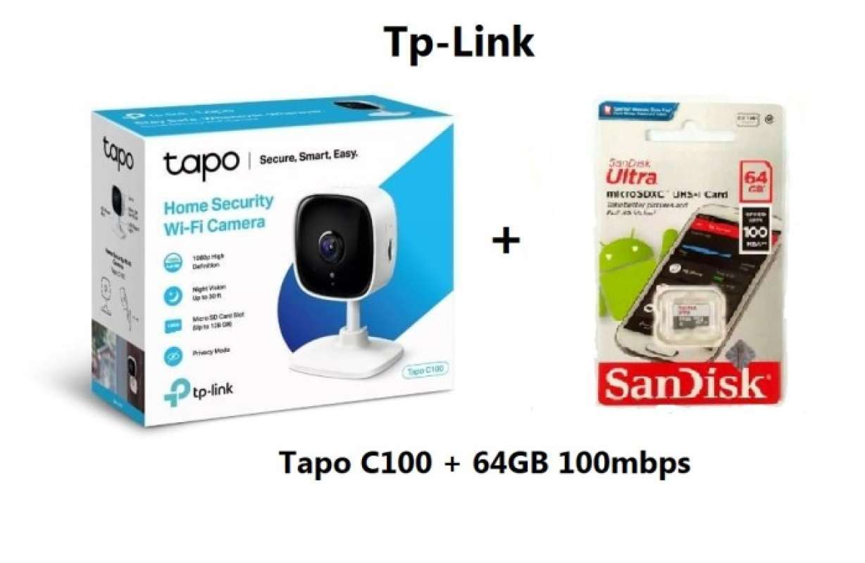 Jual Tp-link Tapo C100 Home Security Wi-fi Camera - Tapo+16gb Di Seller ...