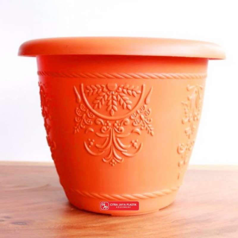 Jual 12 Pcs (1 Lusin) Pot Flora Ukuran 25 Cm Warna Putih Tanaman Bunga ...