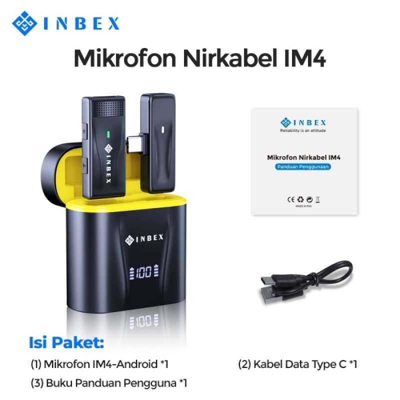 Jual Inbex Im4 Microphone Wireless Mic Clip On Dual Lavalier Mikrofon ...