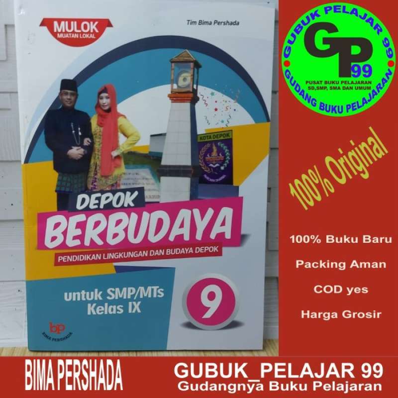 Promo Ori Plbd Depok Berbudaya Mulok Untuk Kelas 9 Smp/mts Bima Pershada Diskon 26% Di Seller ...
