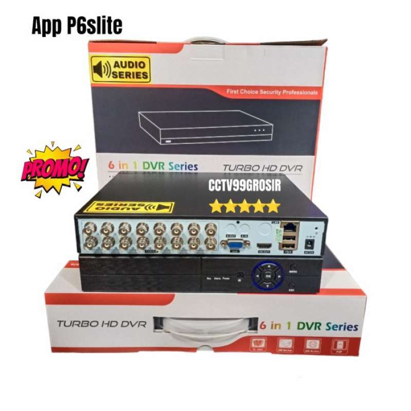 Promo Dvr 16ch 5mp 4k 2560p Audio Series Aplikasi P6slite Diskon 23% Di ...