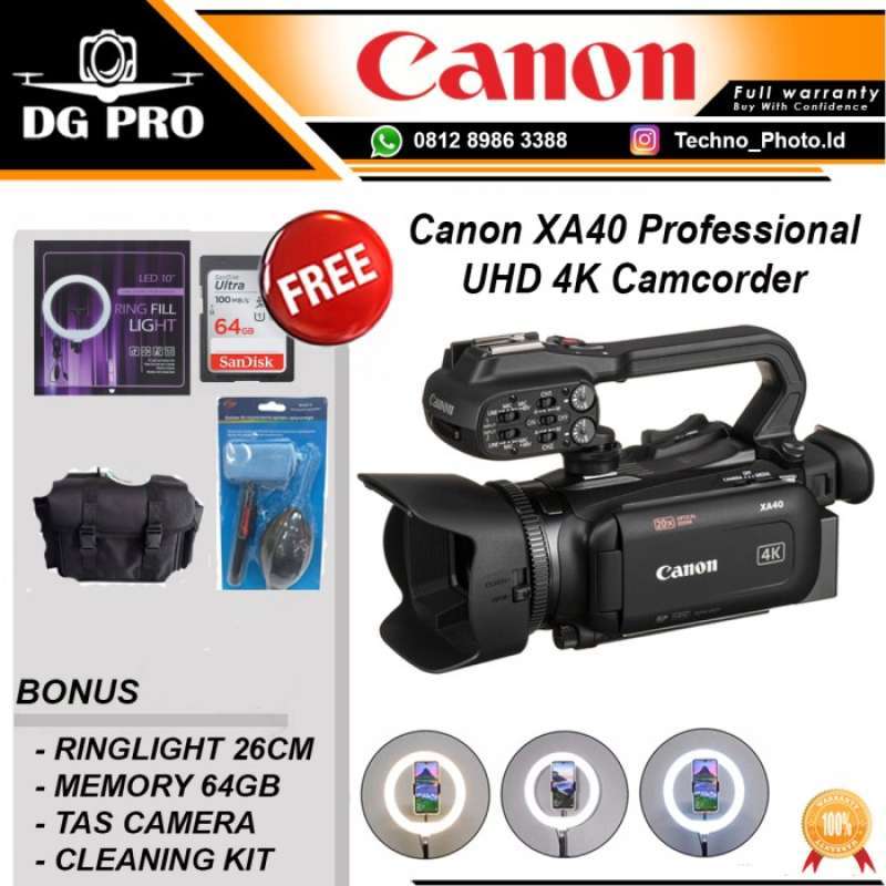 Promo Xa40 Fessional Uhd 4k Handycam Camcorder Xa-40 Diskon 23% Di ...