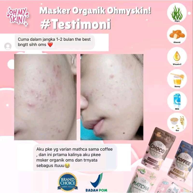 Promo Oh My Skin! Masker Wajah Organik Bpom Fullsize 65gr Face Mask ...