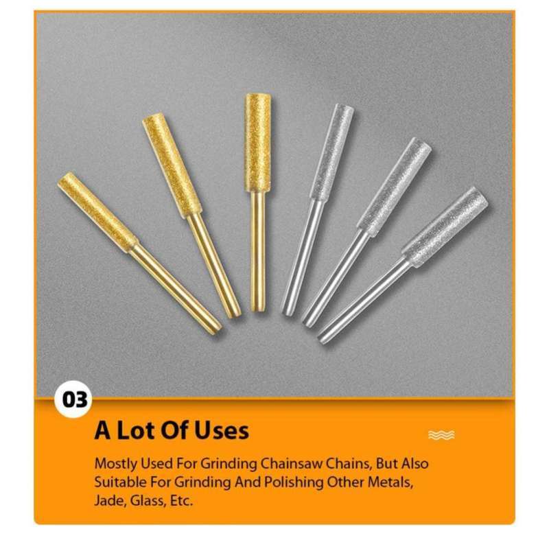 Jual Kitpipi Mata Bor Pengasah Rantai Gergaji Grinding Head 4-5.5mm 6 Pcs Ki-55 Bor Besi Baja ...