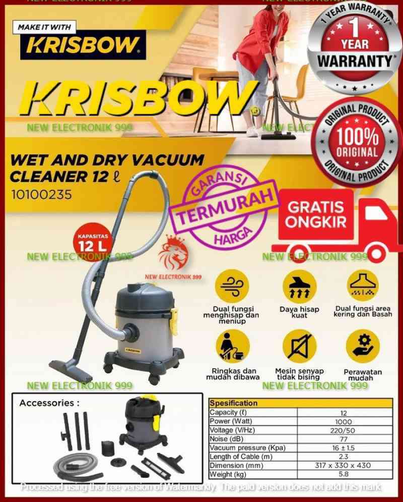 Promo Krisbow Wet & Dry Vacuum Cleaner 12l 1000 Watt 10100235 Baru Diskon 10% Di Seller Haveart ...