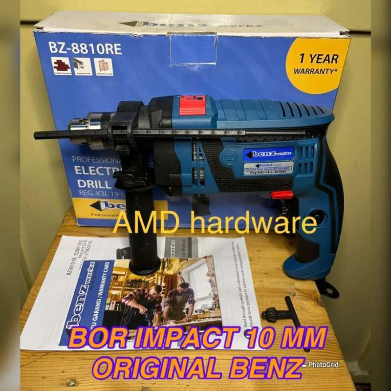 Jual Mesin Bor Tembok Impact Drill 10mm Benz Werkz Bz8810re Original 10 ...
