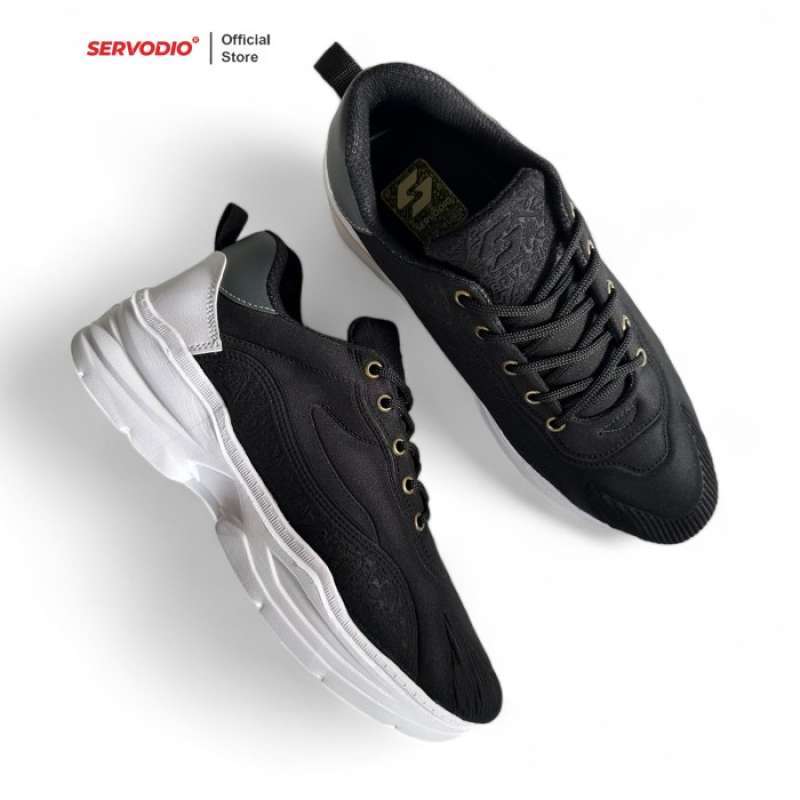 Jual Servodio - Artemis Hitam Putih | Sepatu Sneakers Running Gym Shoes ...