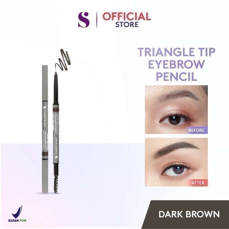 Jual Somethinc Brow Matters Retractable Triangle Eyebrow - Dark Brown ...