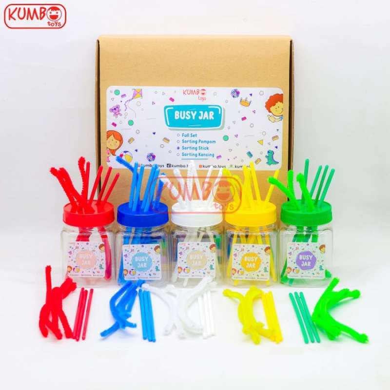 Promo Mainan Montessori Busy Jar Fine Motoric Play Mainan Sensory ...
