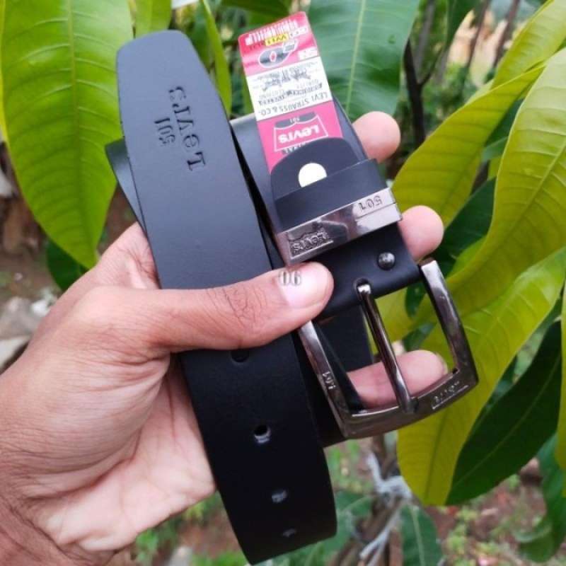 Promo Gesper Kulit Asli Garut Sabuk Pria Kulit Asli - Hitam Diskon 23% ...