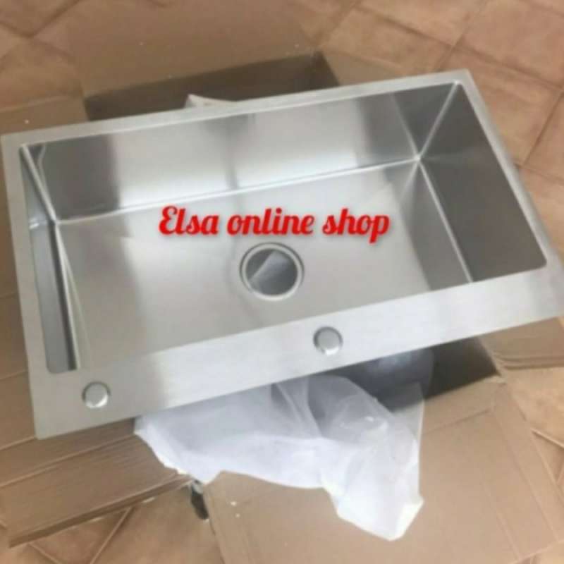 Promo Kitchen Sink 8050 Stainless Sus 304 1 Lobang Besar Diskon 23% Di ...