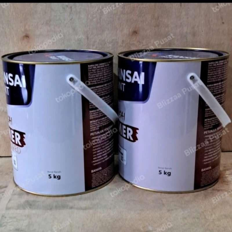 Promo Kansai Zinc Chromate 5kg Red Oxide 008 Cat Dasar Kayu Besi 5kg ...