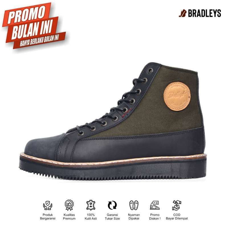 Promo [big Size] Morrison Black - Sepatu Kulit Boots Pria Custom Big ...