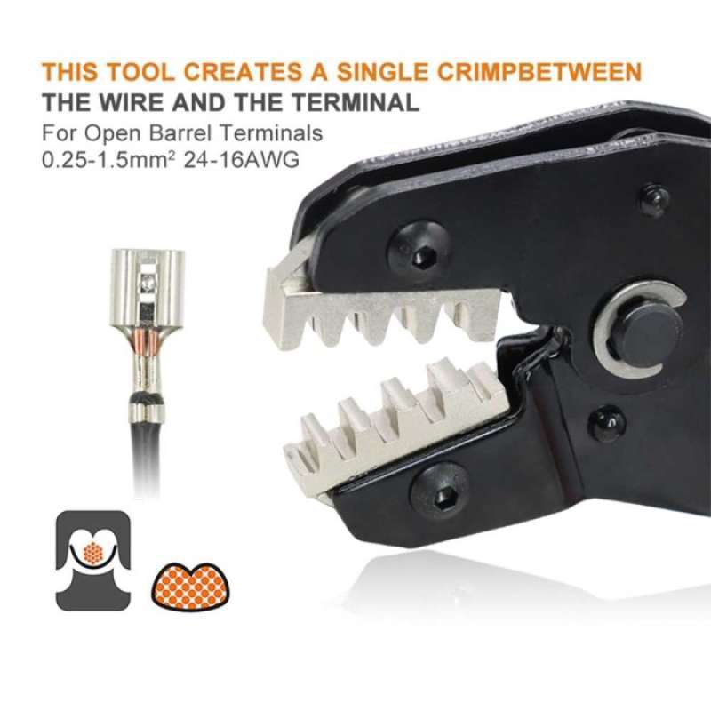 Promo Tang Crimp Kabel Terminal Skun Lugs Flat Compression Crimping Plier Diskon 23% Di Seller ...