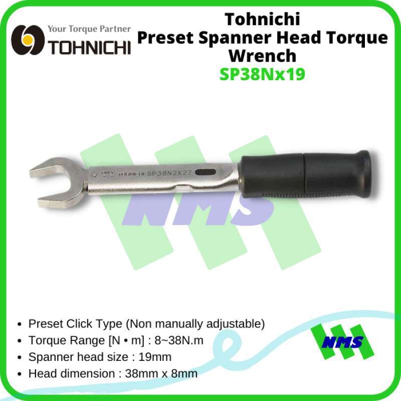 Promo Tohnichi Preset Spanner Head Torque Wrench Sp38nx19 8 - 38nm Diskon 23% Di Seller Kulee ...
