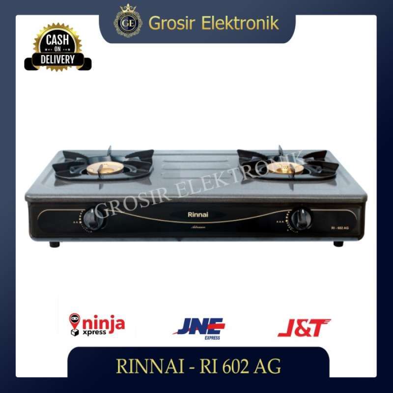 Promo Kompor Gas Api Besar - Rinnai Ri602ag / Ri 602 Ag Hitam 2 Tungku ...