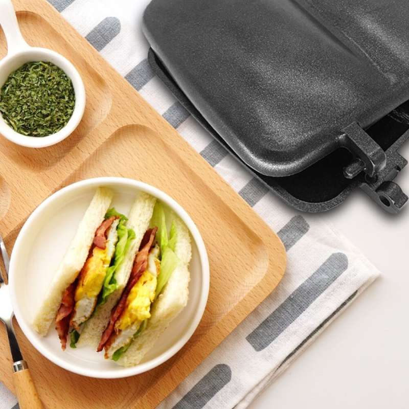 Jual Cetakan Roti Sandwich Double Maker Pan 34 Cm Manual Anti Lengket ...