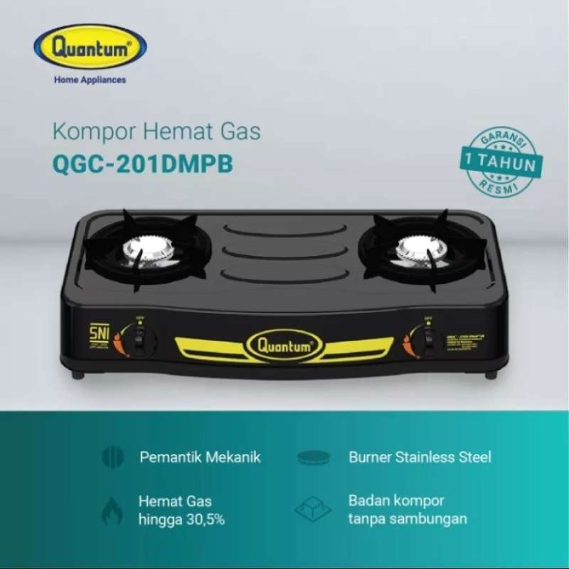 Promo Kompor Gas 2 Tungku Quantum Qgc 201 Dmpb Ceflon Kompor Quantum ...