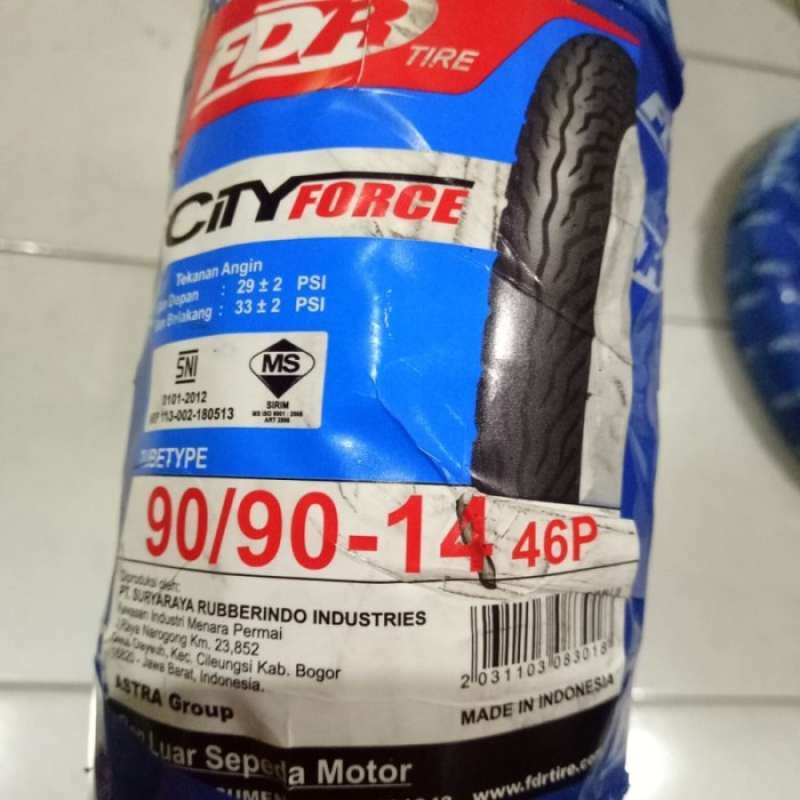 Promo Ban Fdr 90/90-14 City Force Matic Tubetype & Ban Dalam Diskon 23% ...