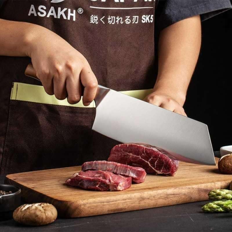 Promo Pisau Dapur Besar Cleaver Potong Daging Tulang Tajam Stainless ...