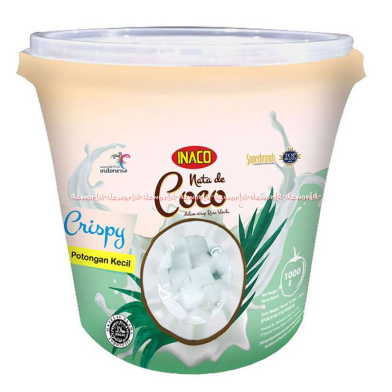 Jual Inaco 1kg Nata De Coco Crispy Potongan Kecil Kemasan Derigent Di ...
