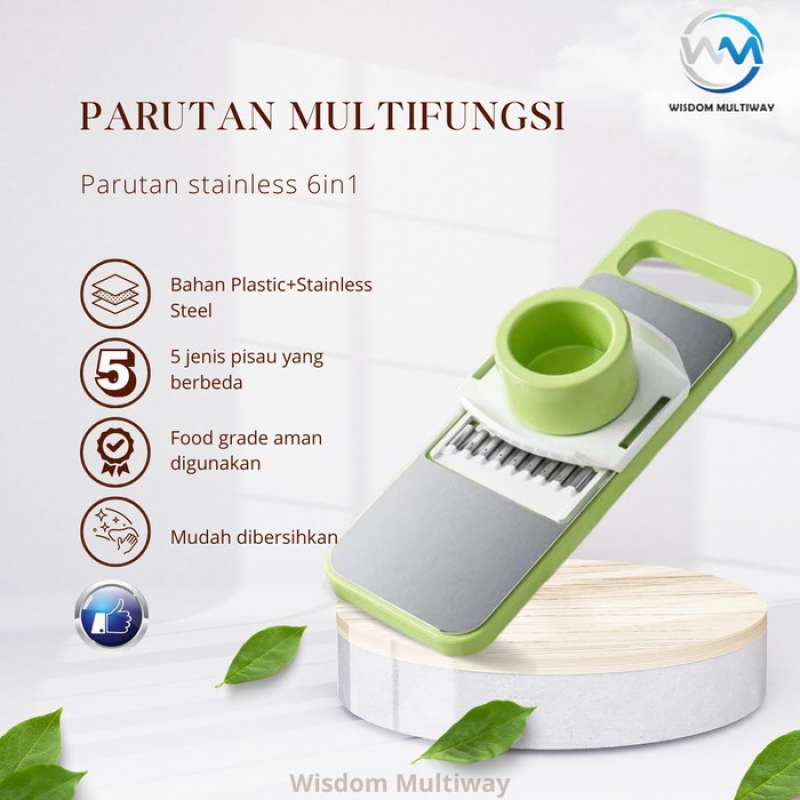 Jual Parutan Sayur Dan Buah 7in1 Vegetable Cutter Premium Stainless ...