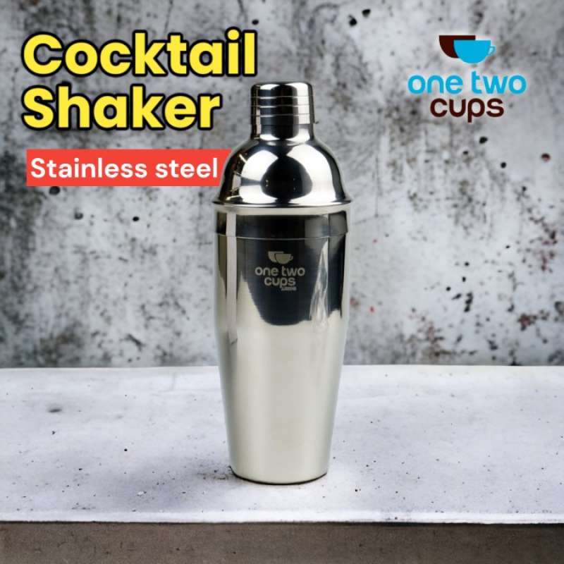 Jual Cocktail Shaker Bartender Stainless Steel - One Two Cups Jj60048 ...