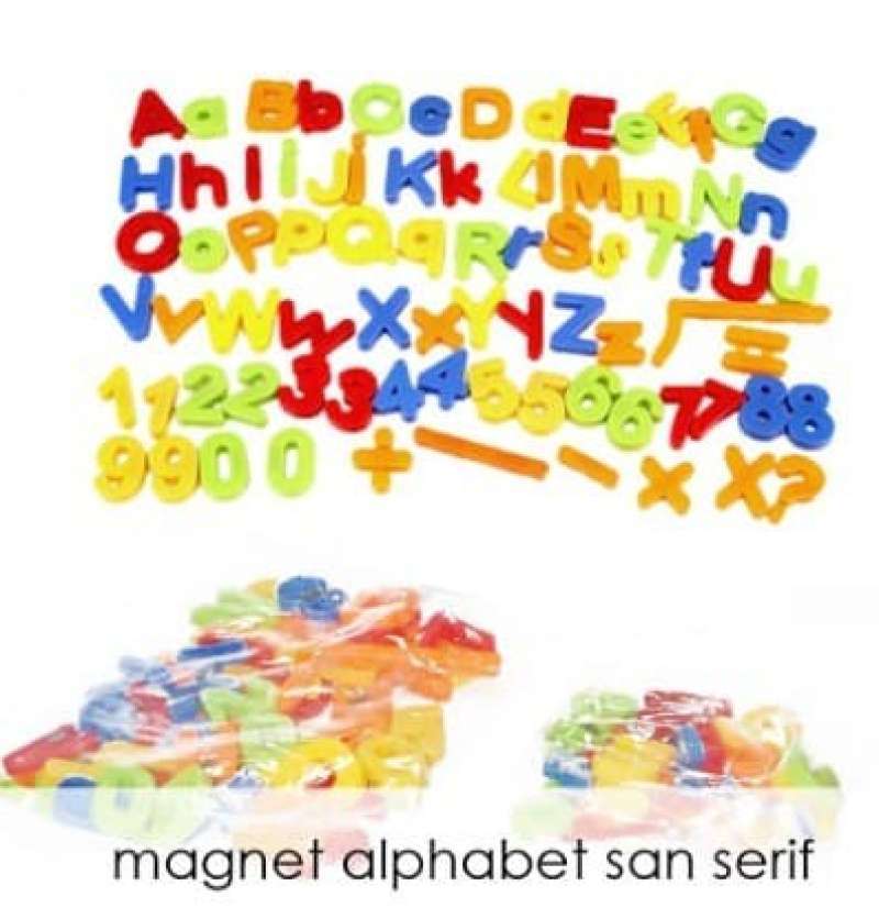 Jual Magnet Alphabet San Serif - Magnet Kulkas Bentuk Huruf Dan Angka ...
