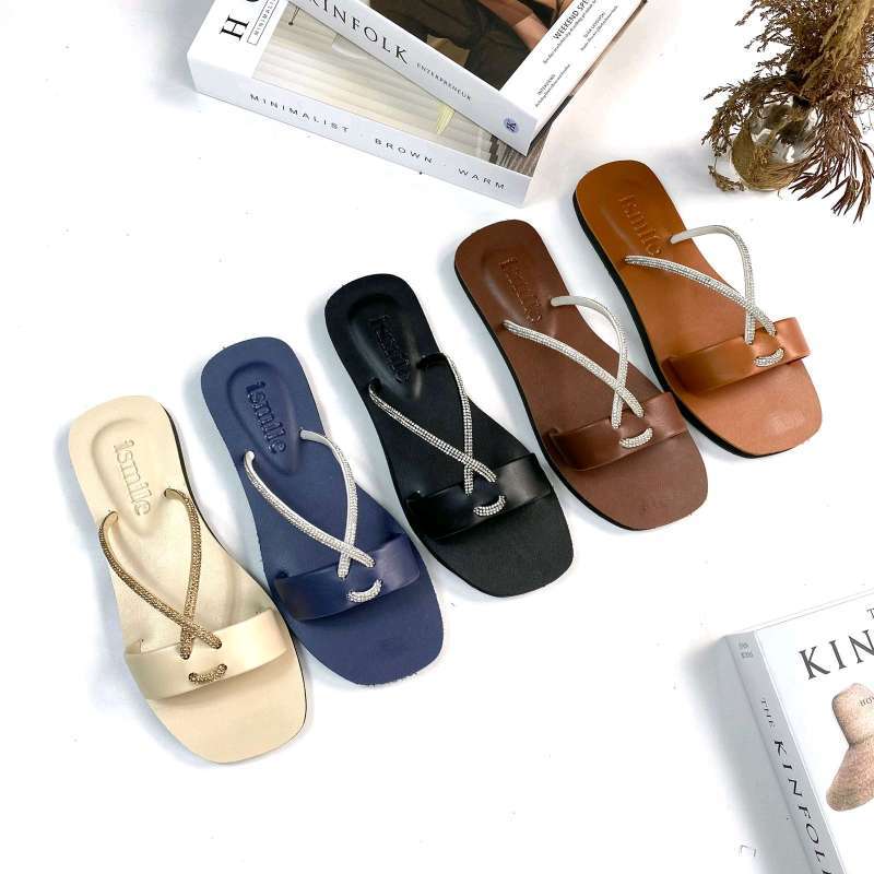 Jual Sandal Jepit Wanita Terbaru 2024 Ismile Sendal Perempuan Spon Sintetis Mutiara - Brown 40 ...