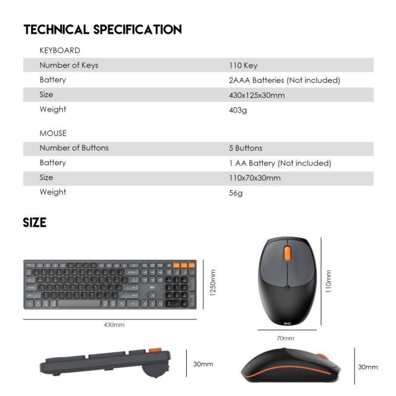 Promo Fantech Combo 2in1 Keyboard Mouse Wireless Fantech Go Pop Series ...