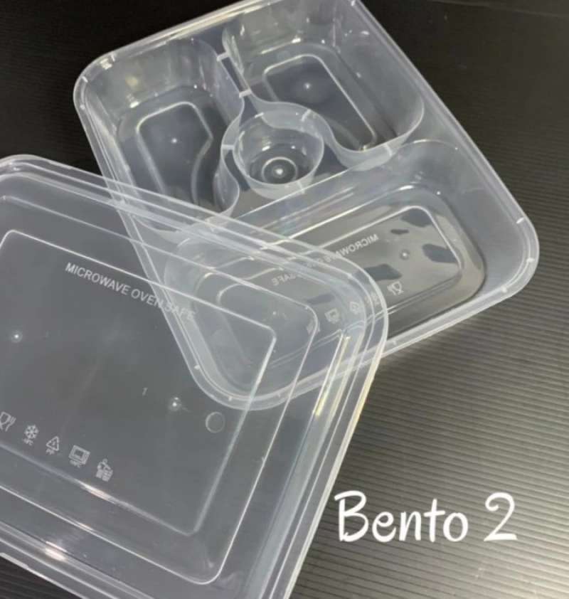 Jual Thinwall Sekat 4 / Kotak Makan Sekat / Food Box / Sushi / Bento ...