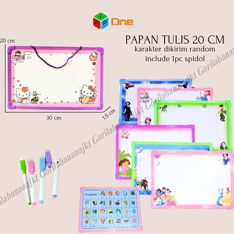 Jual Papan Tulis Belajar Anak Whiteboard Bisa Dihapus Spidol Karakter ...